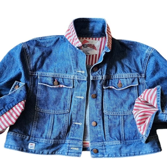 Pepsi Cola | Jackets & Coats | Vintage 98s Pepsi Cola Cropped Jean ...